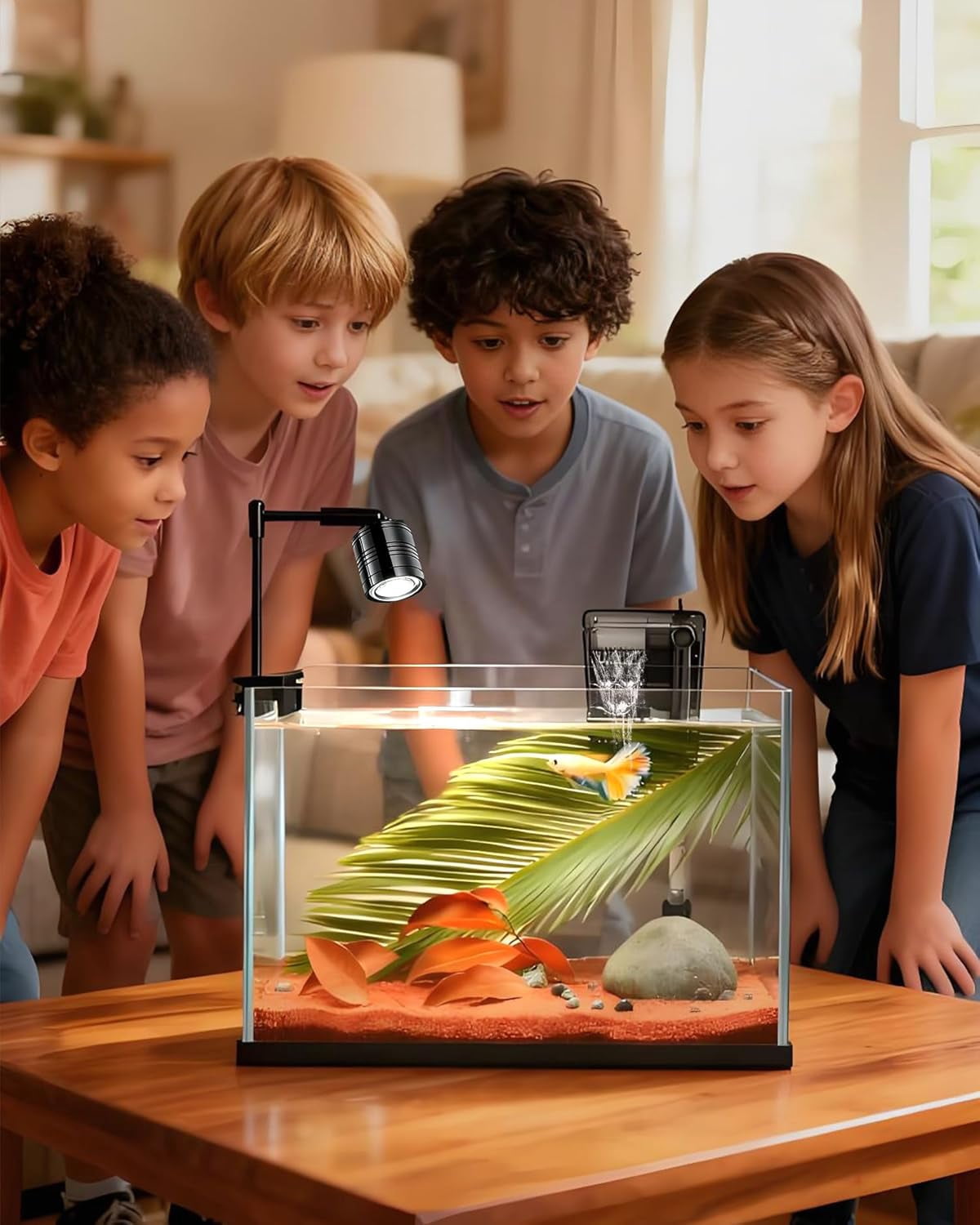 Fish Tank, 3 Gallon Ultra-Clear Glass Fish Aquarium, with Separator ...