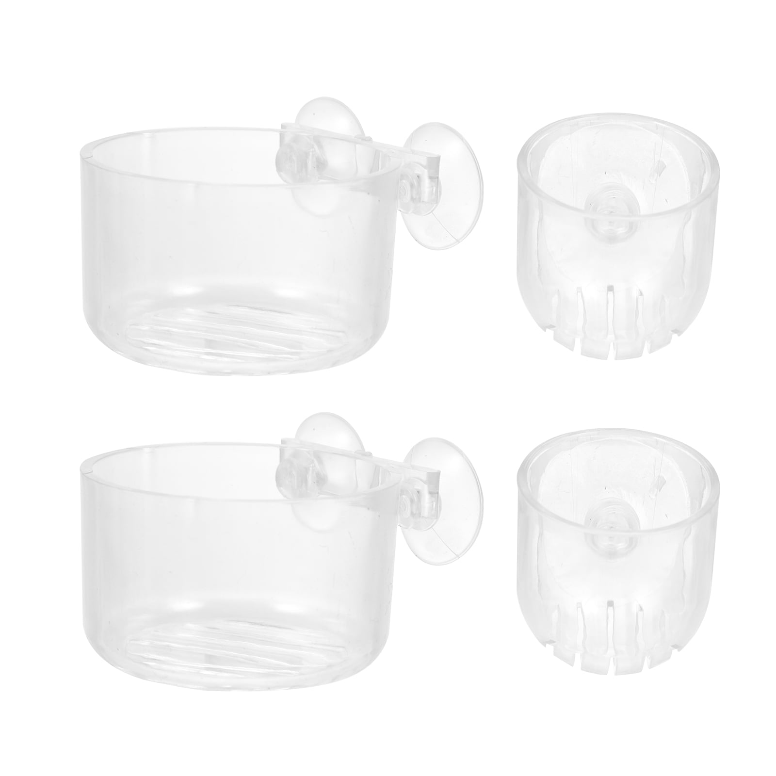 Fish Tank Accessories for Feeder Acrylic Aquarium Feeding Cups Feeders ...