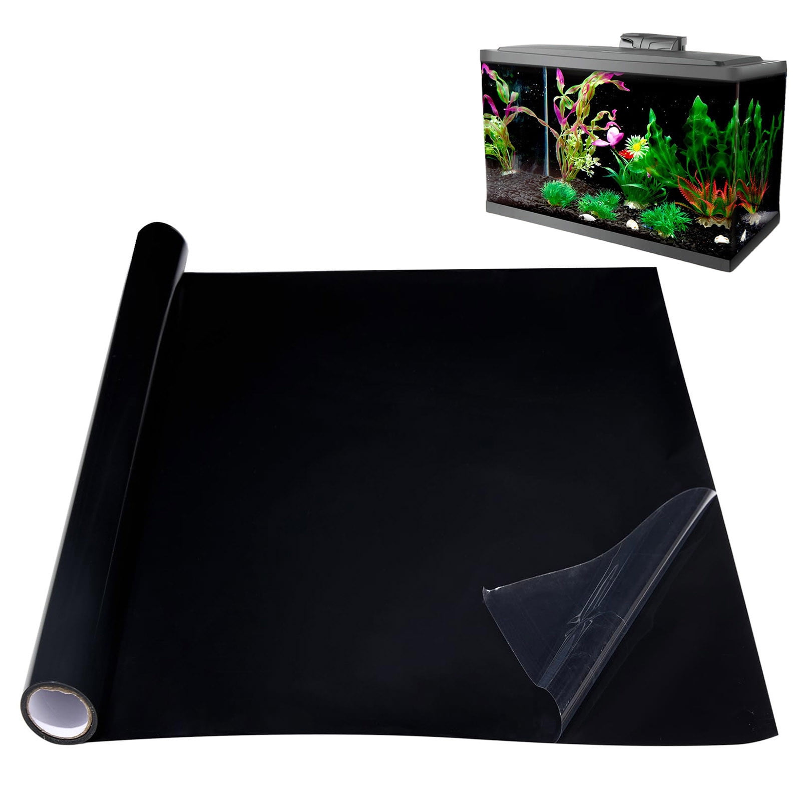 Static Cling Black Aquarium Background Picture | Aquarium Backdrop For ...