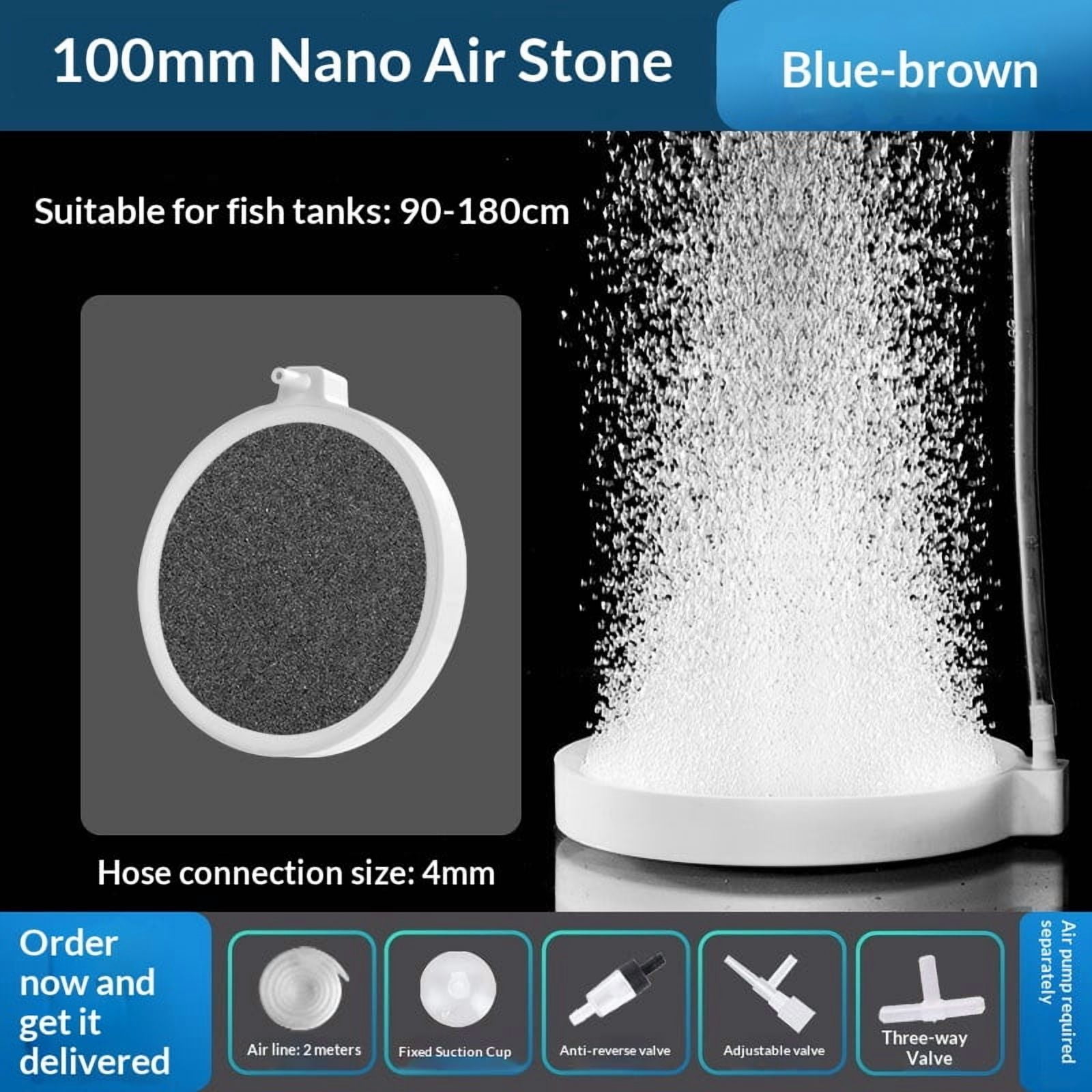 Fish Tank Bubbler, 4 Inch Aquarium Air Stone Kit, Nano Quiet Oxygen ...
