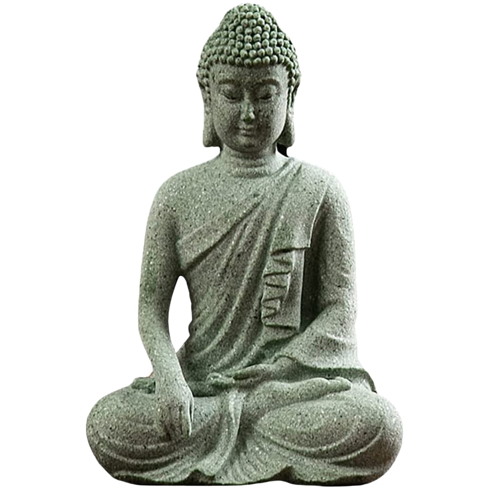 Fish Tank Buddha Statue Sandstone Buda Sculpture Zen Garden Ornament ...