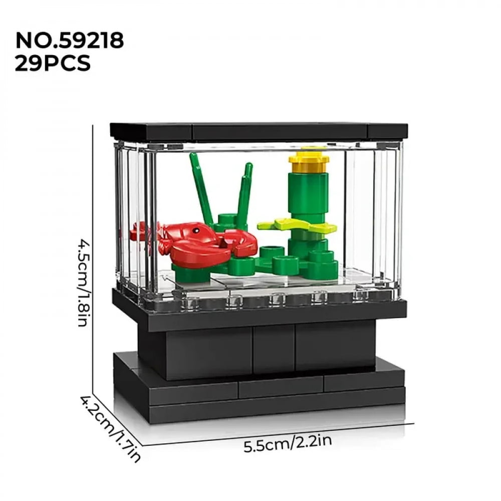 Fish Tank Building Blocks Set Pet Creative Diy Educational Building ...