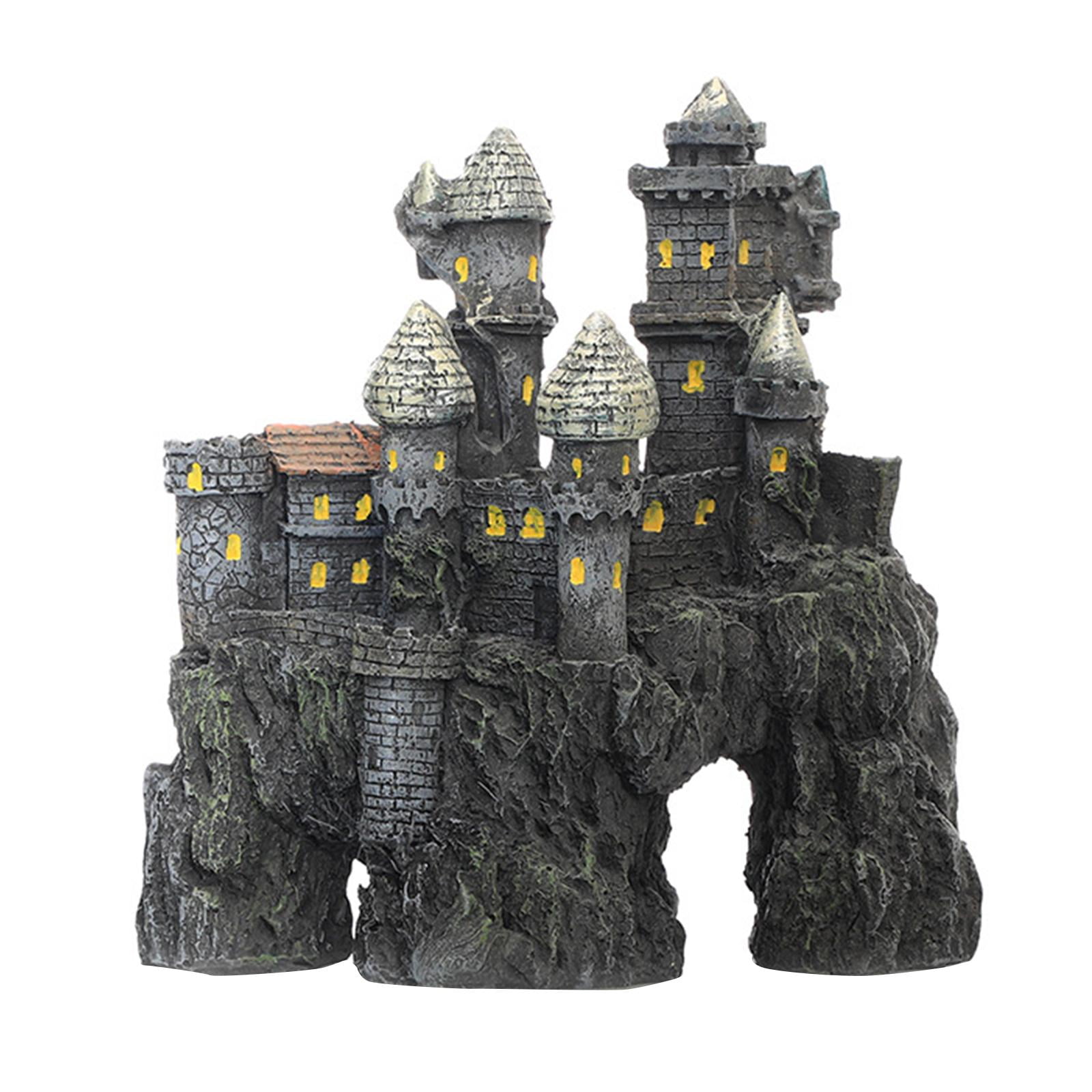 Fish Tank Castle Aquarium Decor Castle Shelter with Durable Resin ...