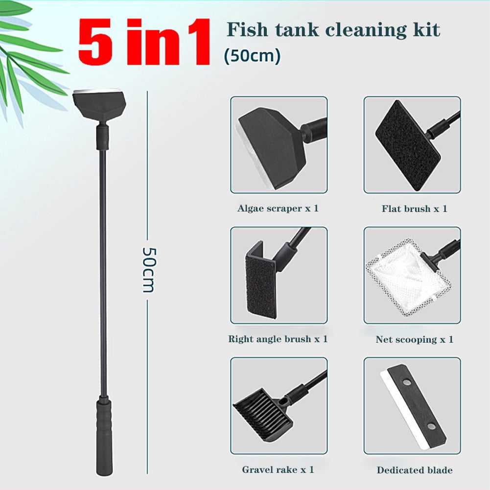 Fish Tank Cleaning Kit, Aquarium Cleaning Kit With Flat Brush, Algae ...