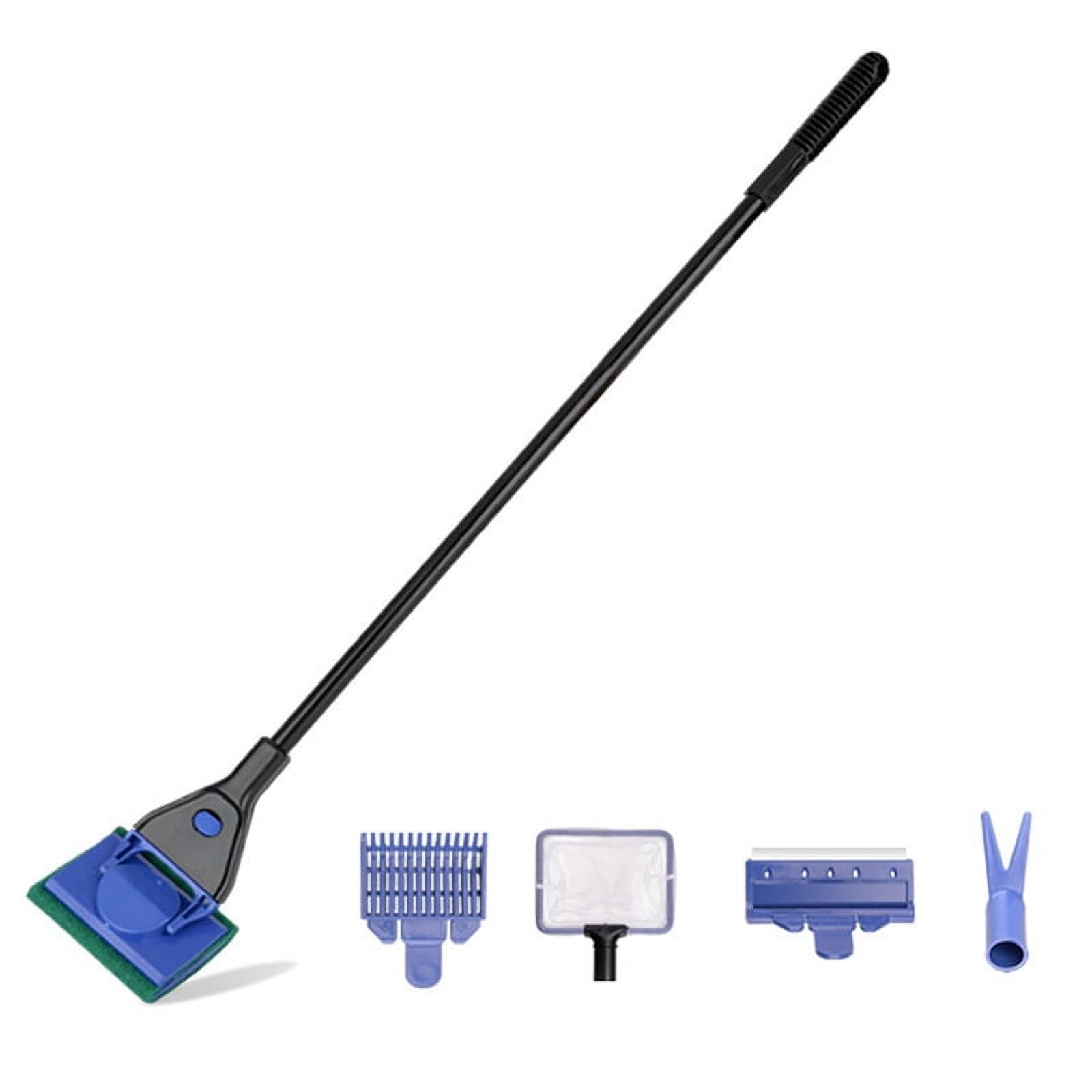 Fish Tank Cleaning Tool Long -Handle Brush Glass Aquatic Box Rod ...