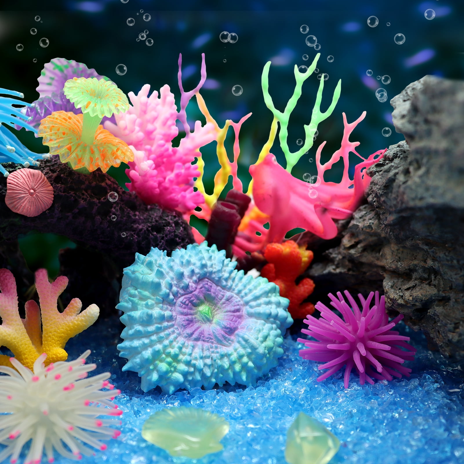 Fish Tank Decorations Aquarium Decor Plants Fluoresce Coral Reef Decor ...