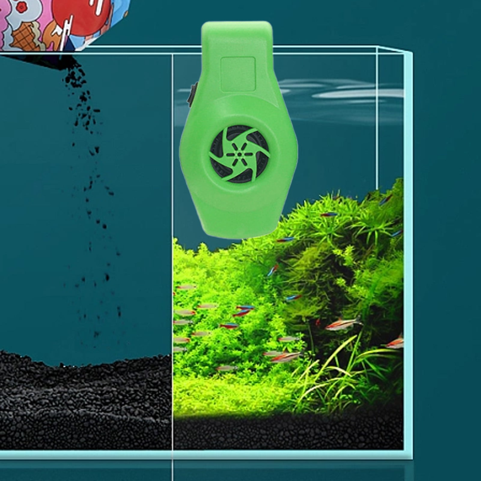 Fish Tank Fan,Strong Wind Wall-mounted Mute USB Cable ABS Lower ...