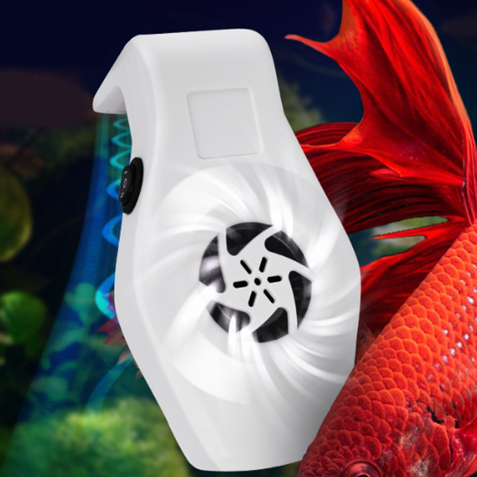 Fish Tank Fan,Strong Wind Wall-mounted Mute USB Cable ABS Lower ...