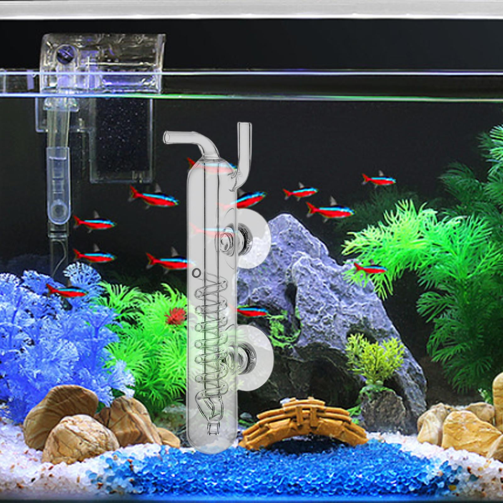 Fish Tank Plant CO2 Glass Durable Spiral Design Bubble Counter Portable ...