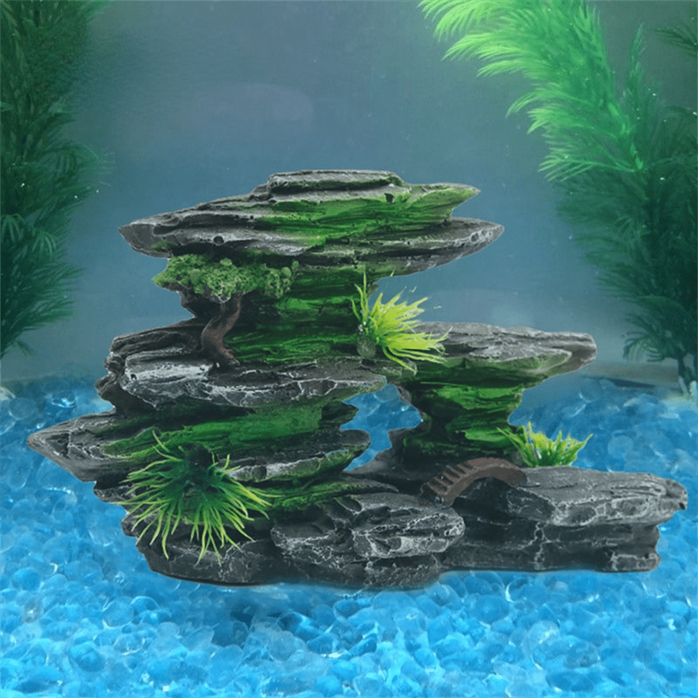 Fish Tank Rockery Decoration Simulate Natural Environment Fish Tank ...