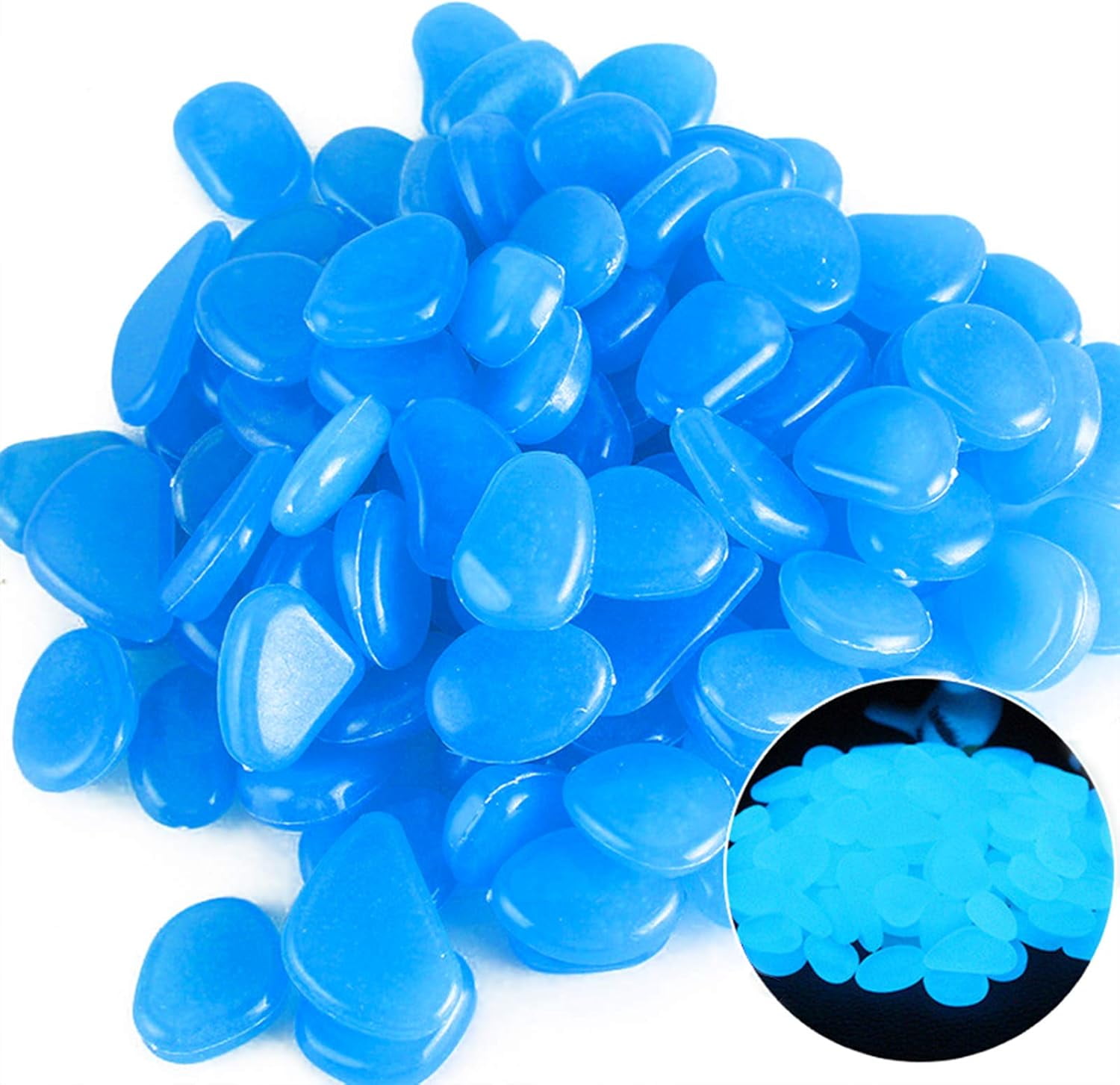 Fish Tank Rocks Glow/Glow in The Dark Pebbles for Garden/Fish Tank ...