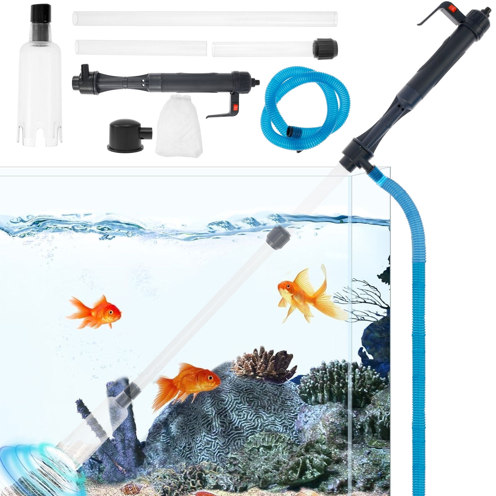 Fish Tank Siphon Vacuum Cleaner,Electric Aquarium Vacuum Cleaning Tools ...