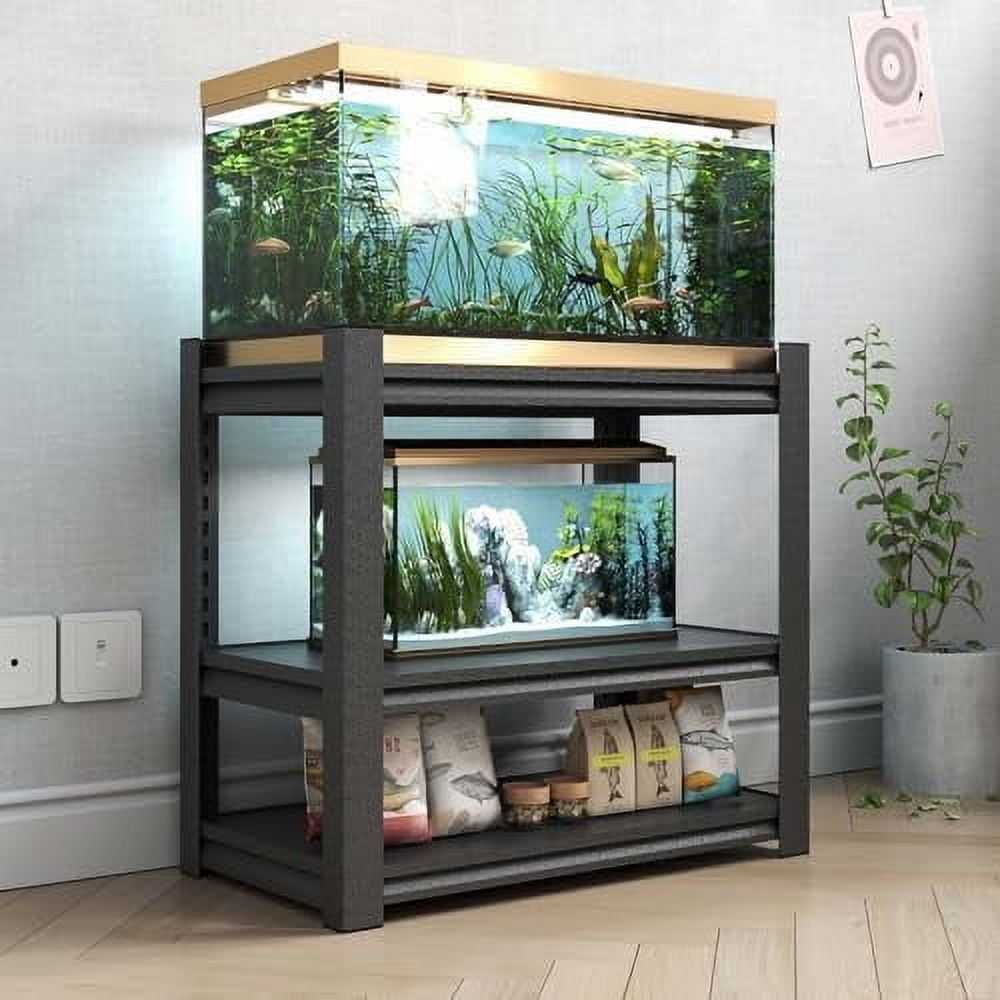 Fish Tank Stand,3-tier Rack Shelf Heavy Duty Metal Frame Aquarium Stand ...