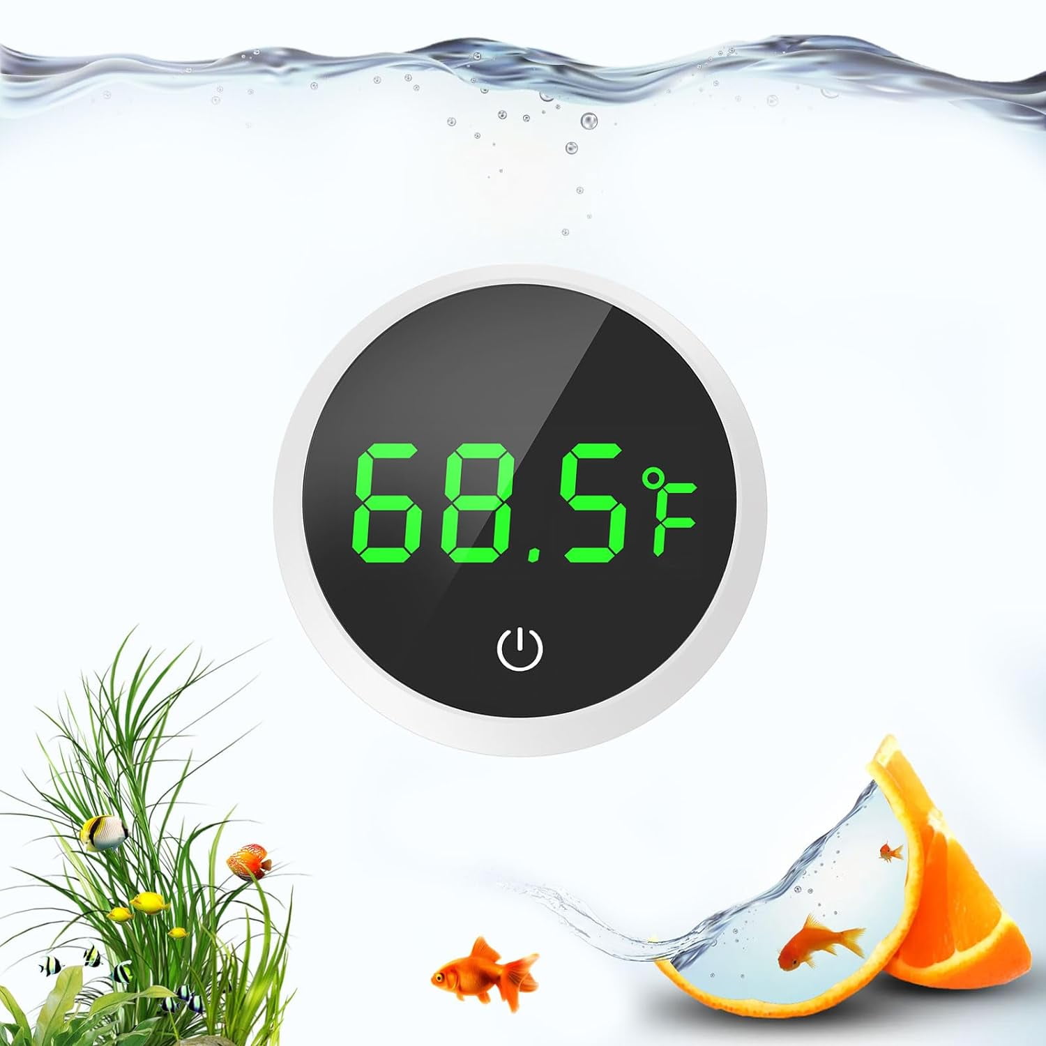Fish Tank Thermometer Aquarium Thermometer Wireless Touch Stick Digital ...