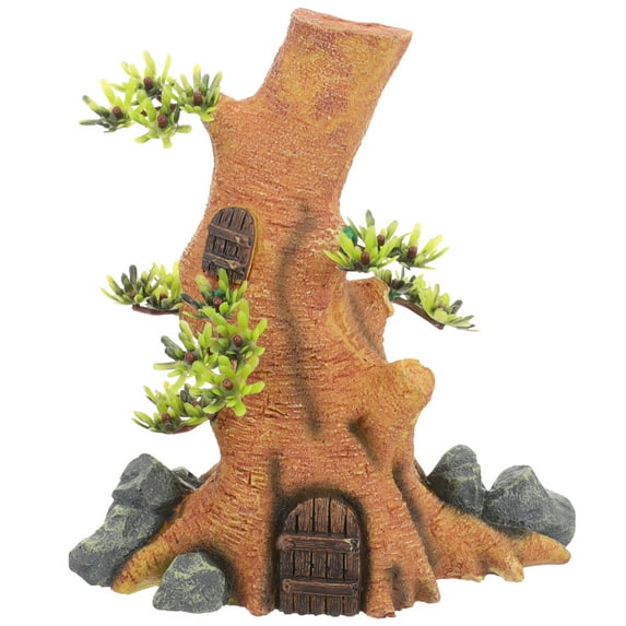 Fish Tank Tree Stump Decoration Simulation Tree Trunk Model Aquarium ...