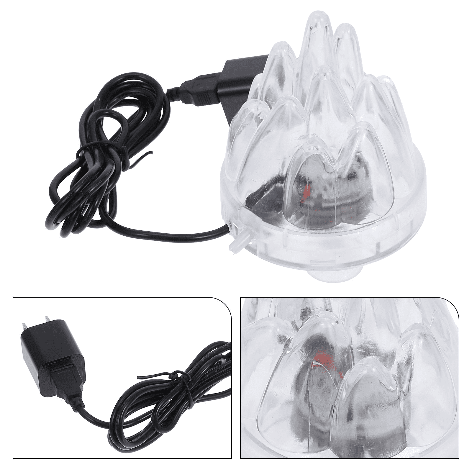 Fish Tank Volcano Lamp Aquarium Decors Small Ornament Decorations ...