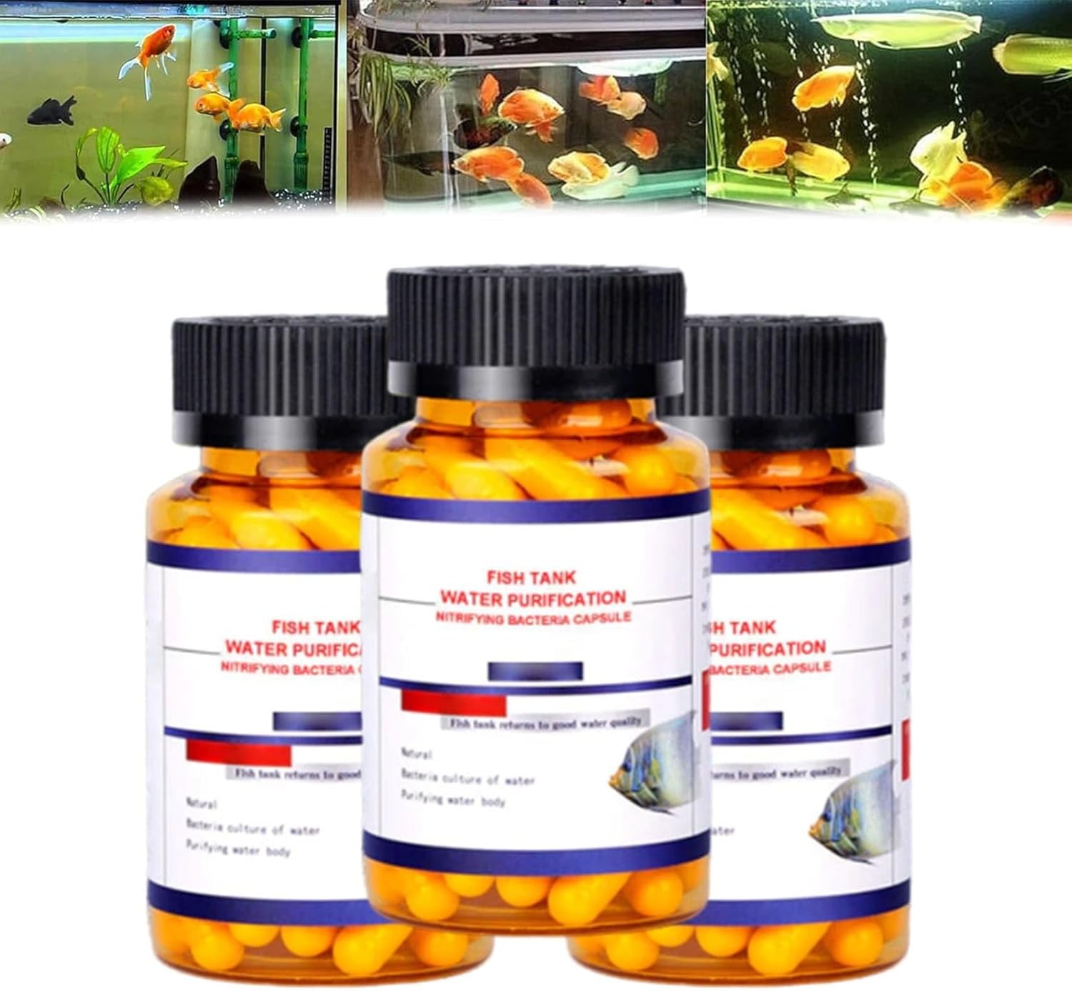 Fish Tank Water Purification Capsule, 150Pcs Powerful Aquarium Water ...