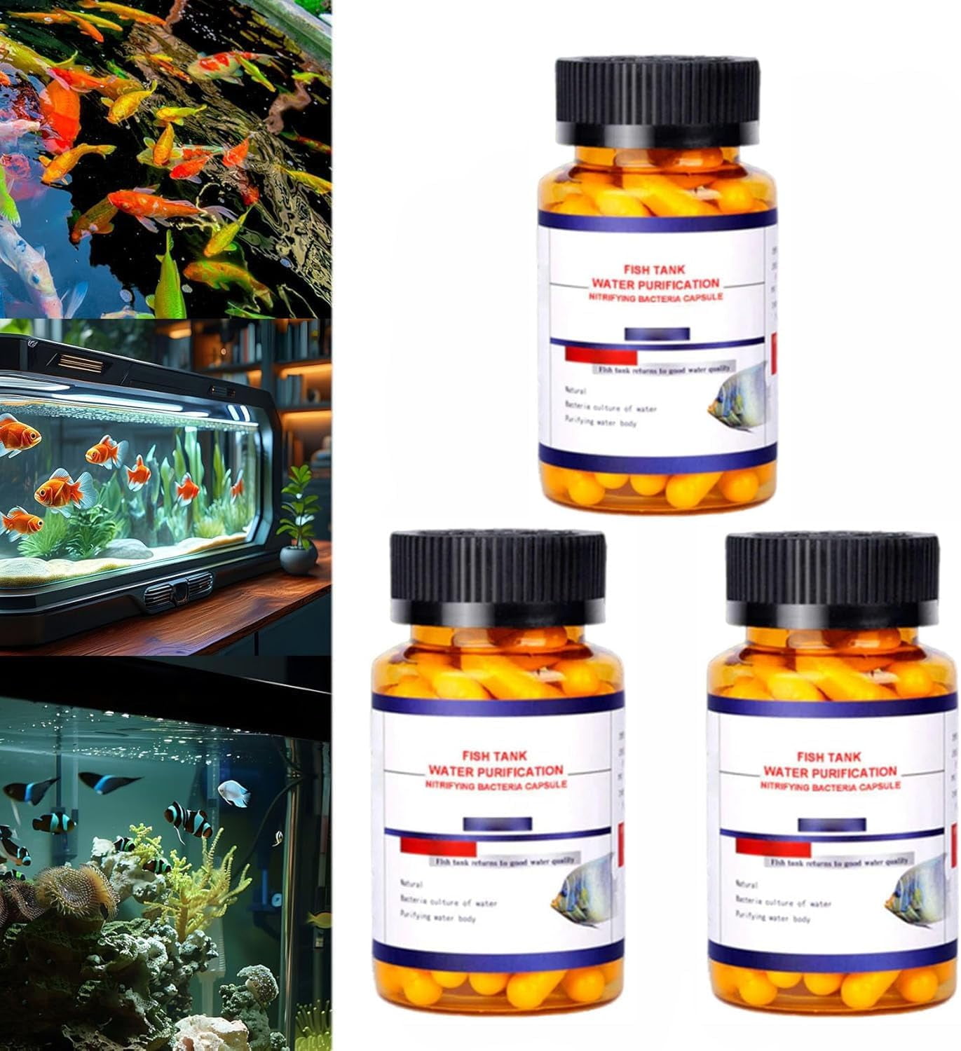 Fish Tank Water Purification Capsule - Water Purification Tablets for ...