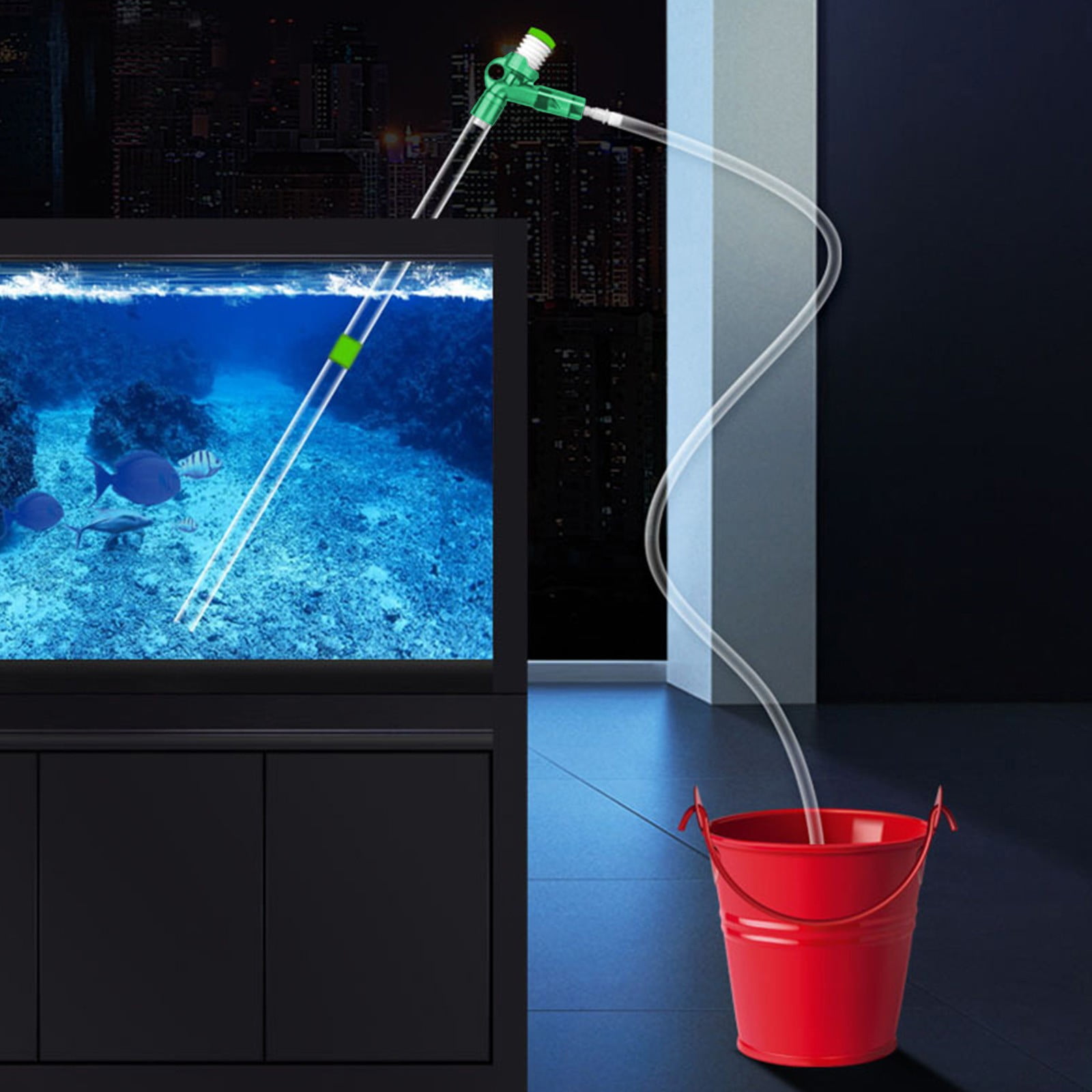 Fish Tank Water Sucker, Manual Sand Washer, Electric Pump, Aquarium ...