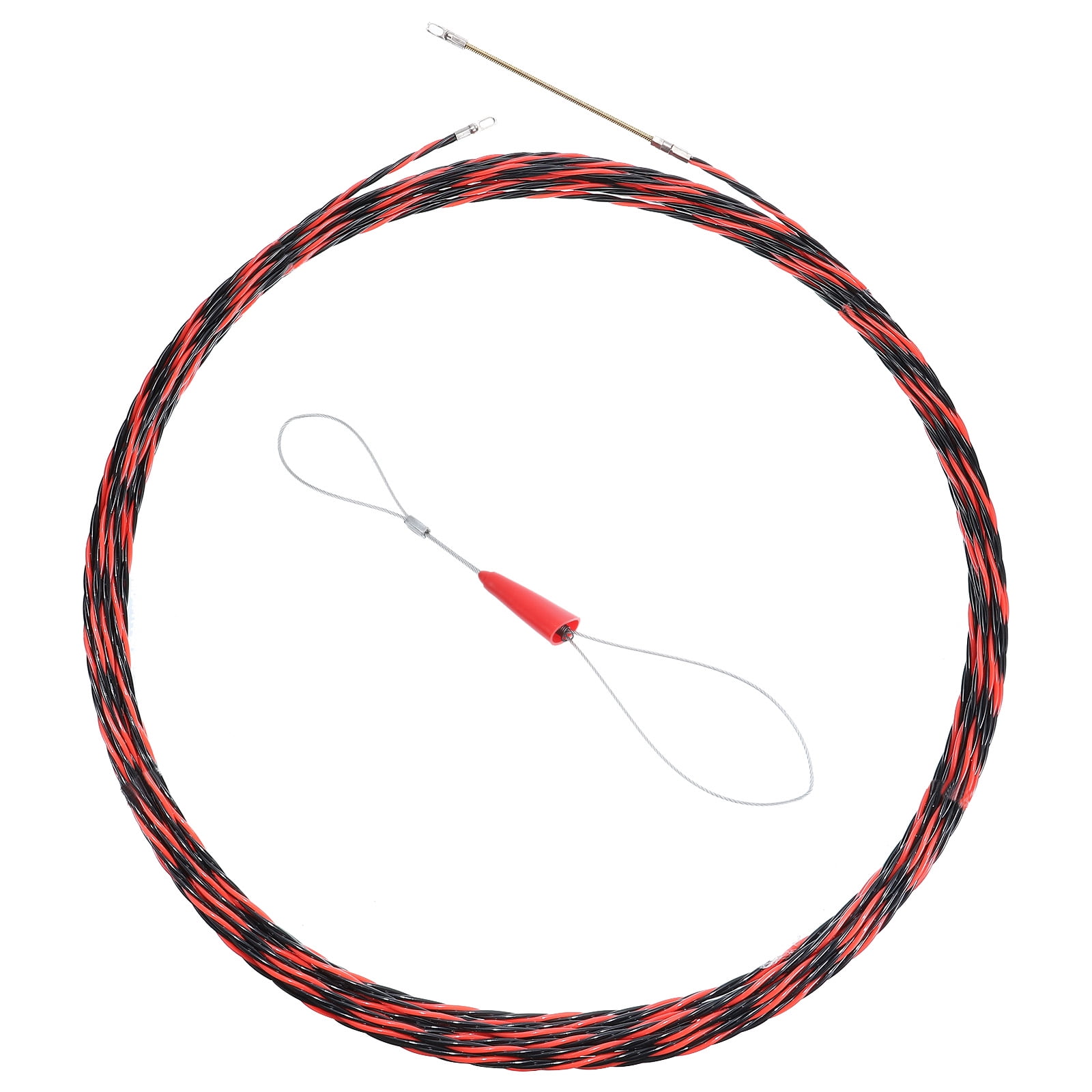 Fish Tape Cable Puller Kit 5MM 10m/33FT Wire Cable Running Rod (Black ...