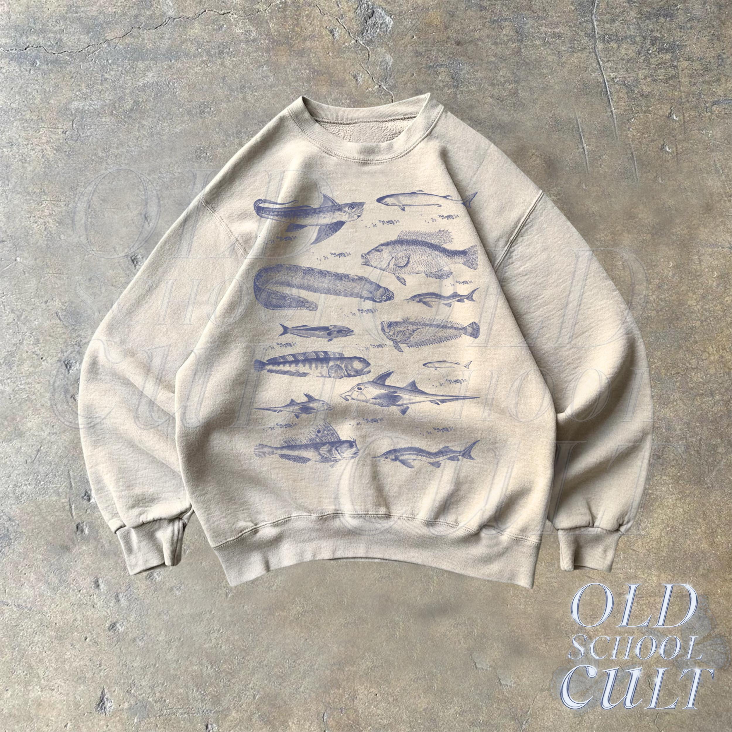 Fish Tattoo Style T-Shirt, Retro Fisher , Sea Fish Shirt For Men Women ...