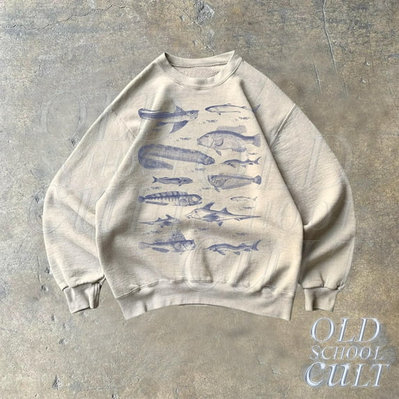 Fish Tattoo Style T-Shirt, Retro Fisher , Sea Fish Shirt For Men Women ...