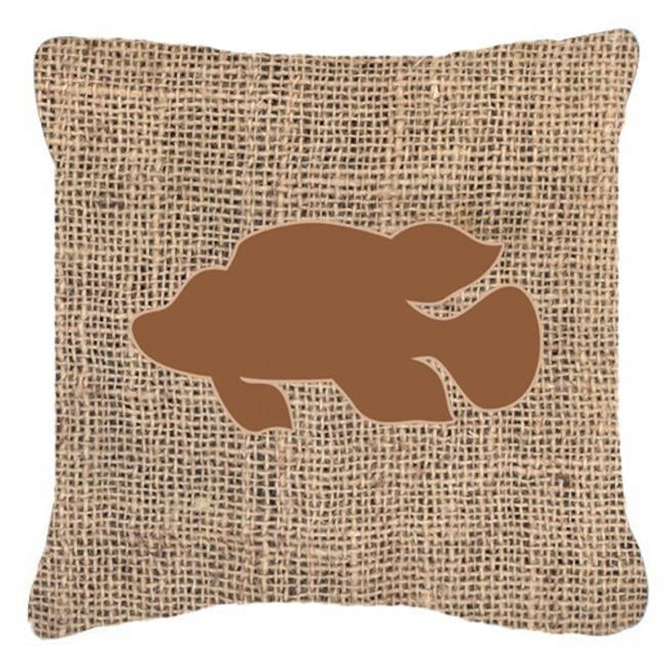Fish-Tropical Fish Burlap And Brown Indoor & Outdoor Fabric Decorative ...