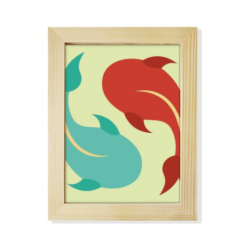 Fish Twins Taichi Pattern Desktop Adorn Photo Frame Display Art ...
