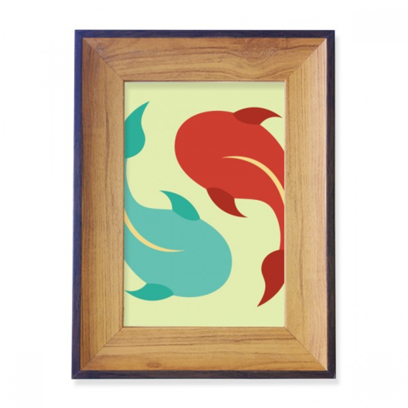 Fish Twins Taichi Pattern Photo Frame Exhibition Display Art Desktop ...