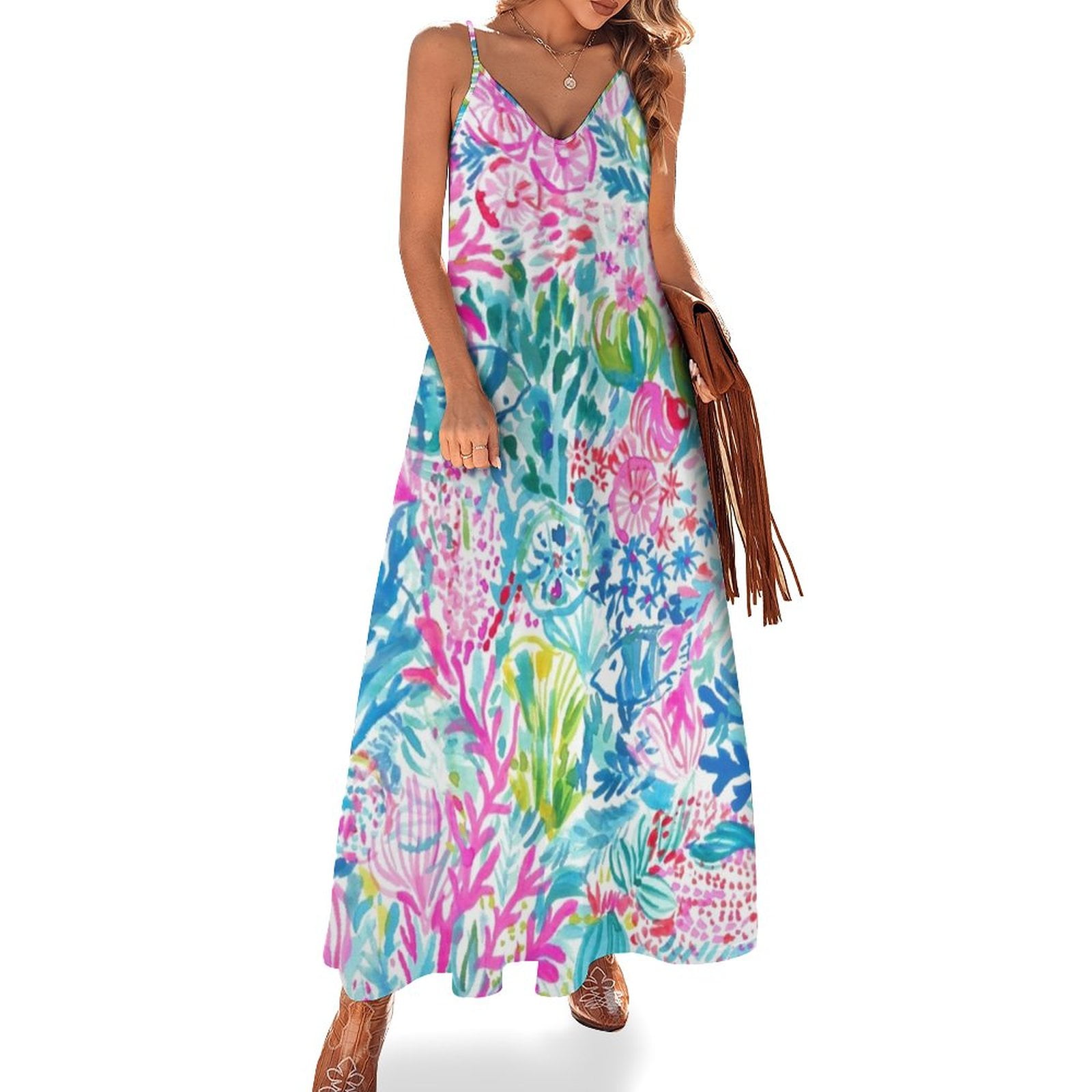 Fish Under The Sea Sleeveless Dress summer dresses for women 2024 summer dress woman 2024 ...