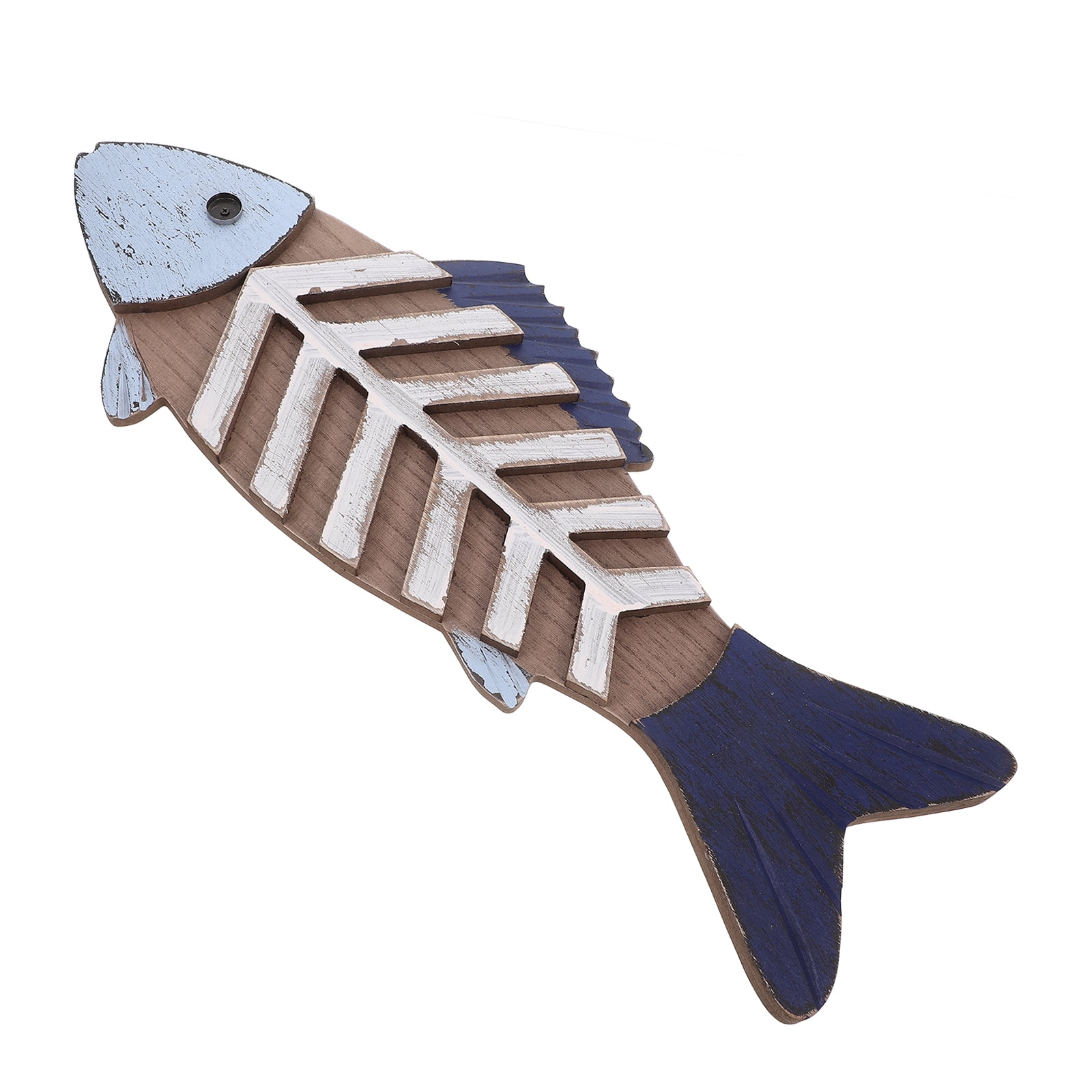 Fish Wall Decoration Mediterranean Style Wooden Hanging Ornament ...