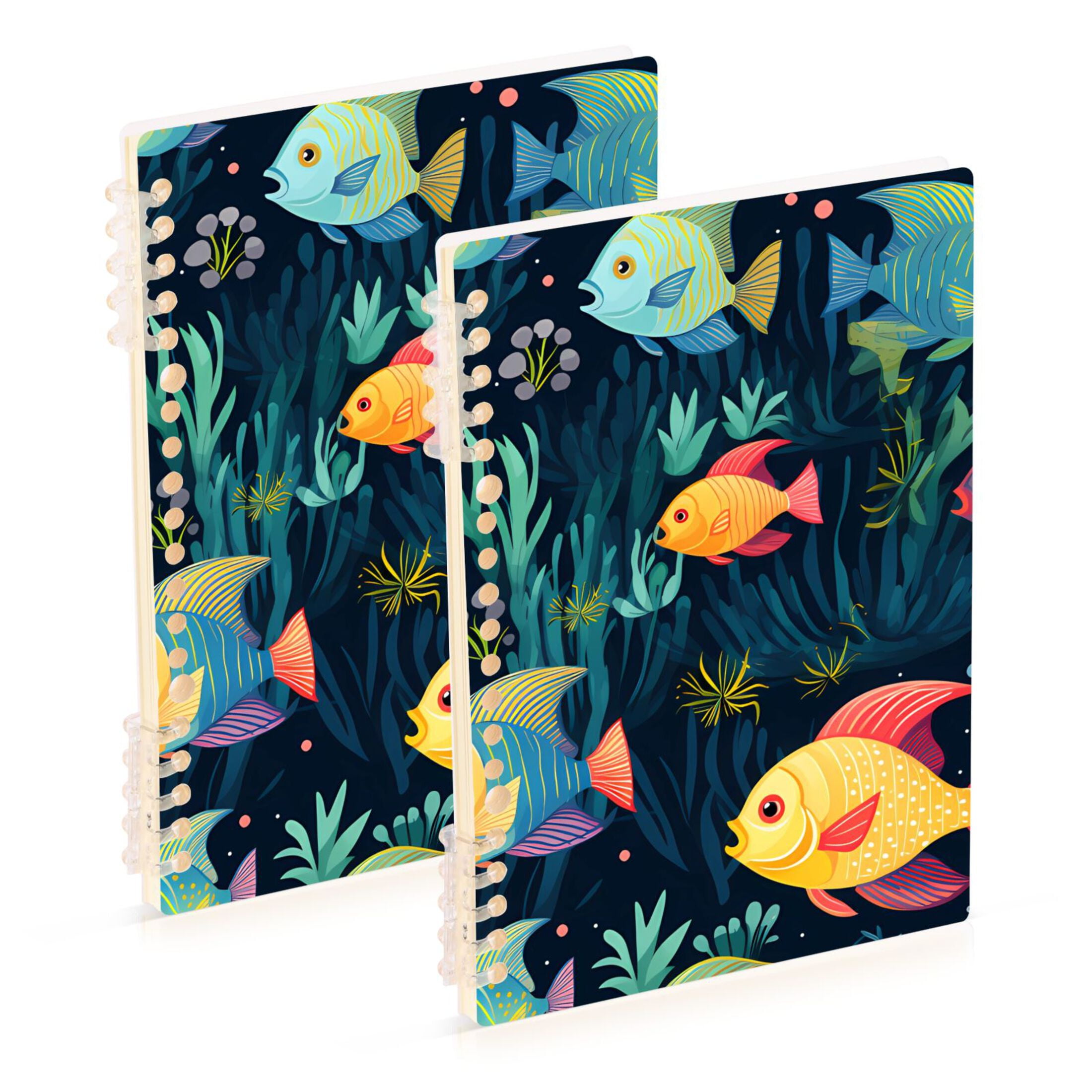 Fish Waterweeds Ring Binder Notebook Journey Note Diary College Ruled ...