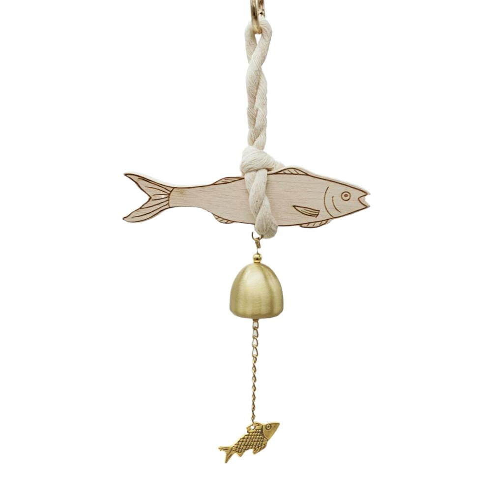 Fish Wind Chime,Shopkeepers Bell for Door Opening,Wood Doorbell Chime ...