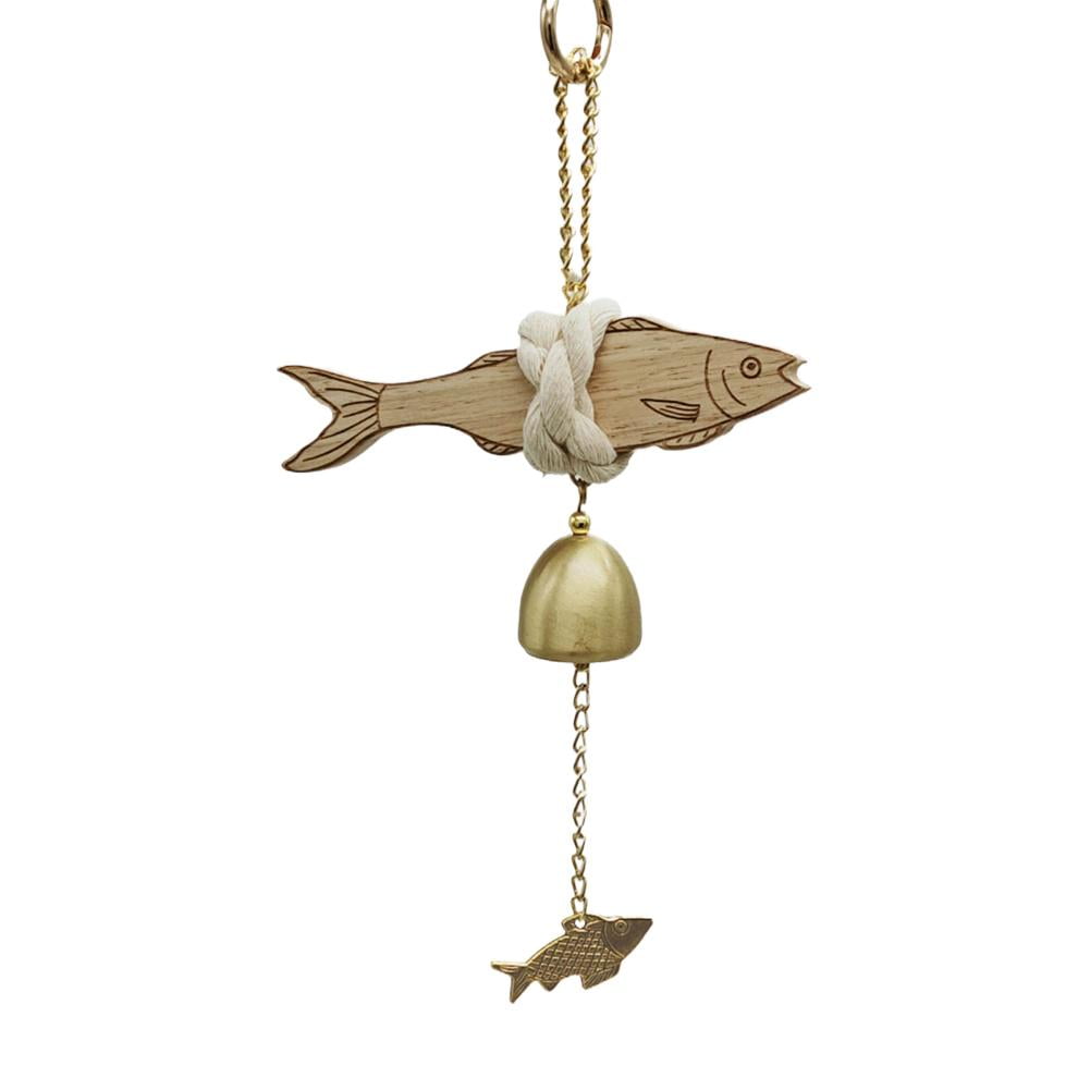 Fish Wind Chime,Shopkeepers Bell for Door Opening,Wood Doorbell Chime ...