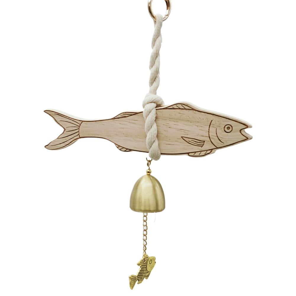 Fish Wind Chime,Shopkeepers Bell for Door Opening,Wood Doorbell Chime ...