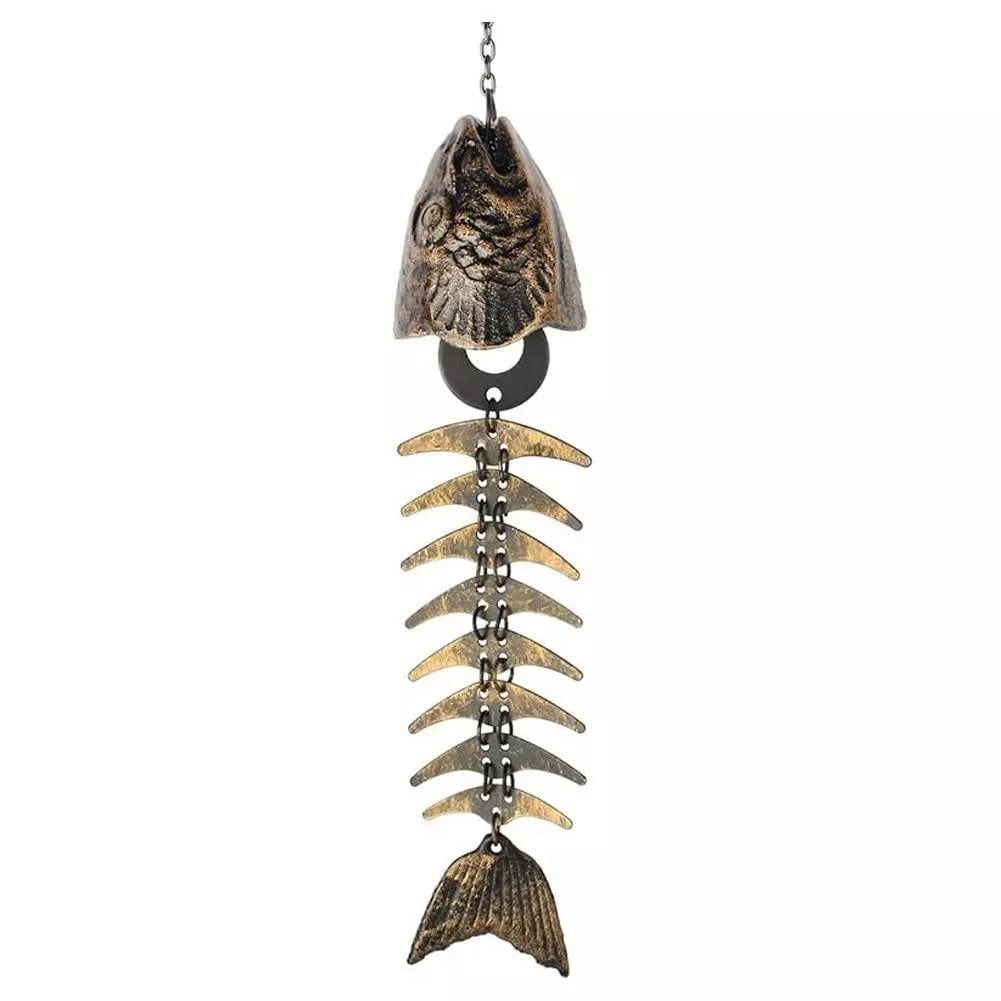 Fish Wind Chimes Metal Bone Fishbone for Chimes Bell Decoration ...