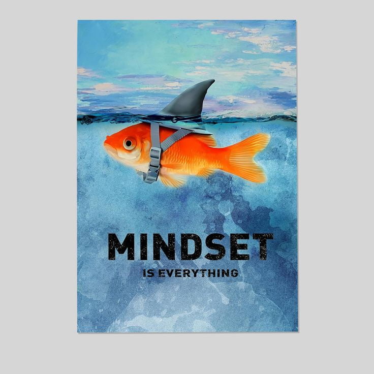 Fish and Shark Goldfish Wall Decor - Mindset is Everything ...