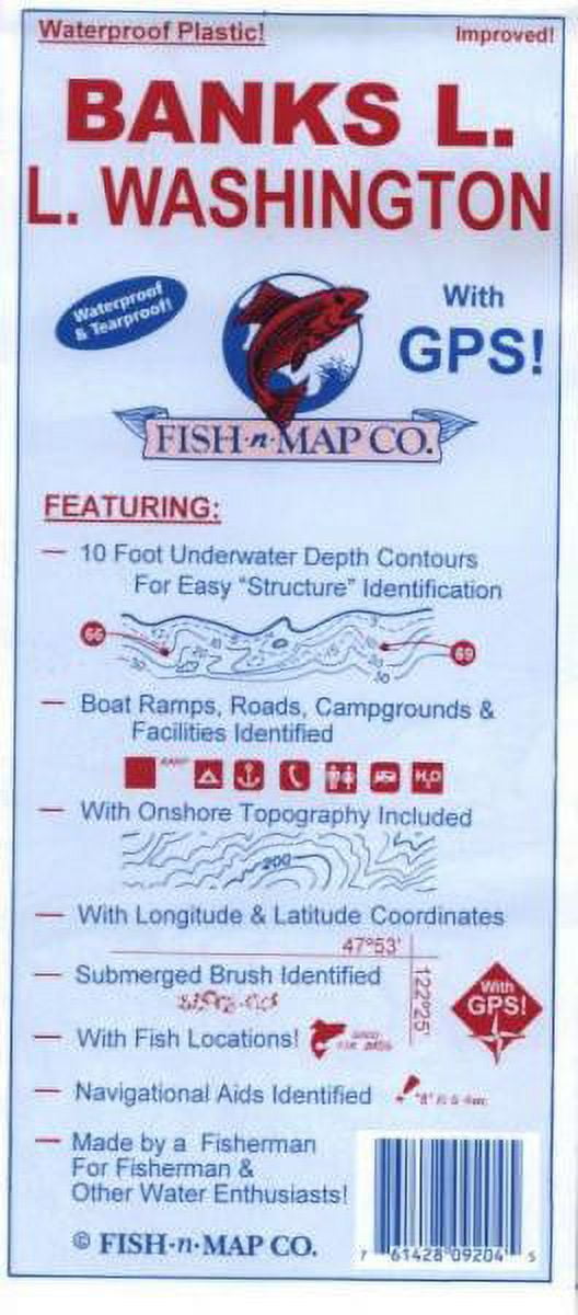 Fish-n-Map: Banks Lake / Lake Washington - Walmart.com