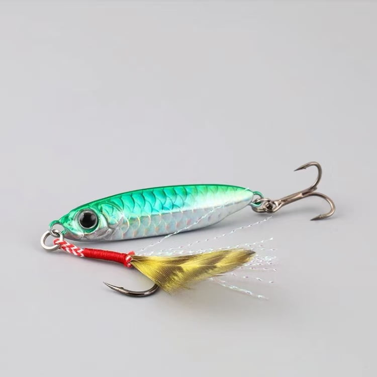 Fish scale pattern long-distance casting blue knife floating down iron ...