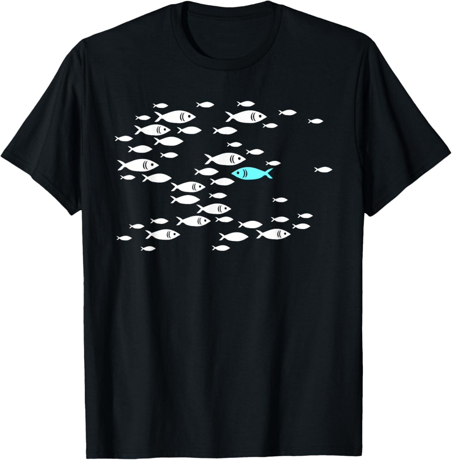 Fish swim against the current in the sea T-Shirt - Walmart.com