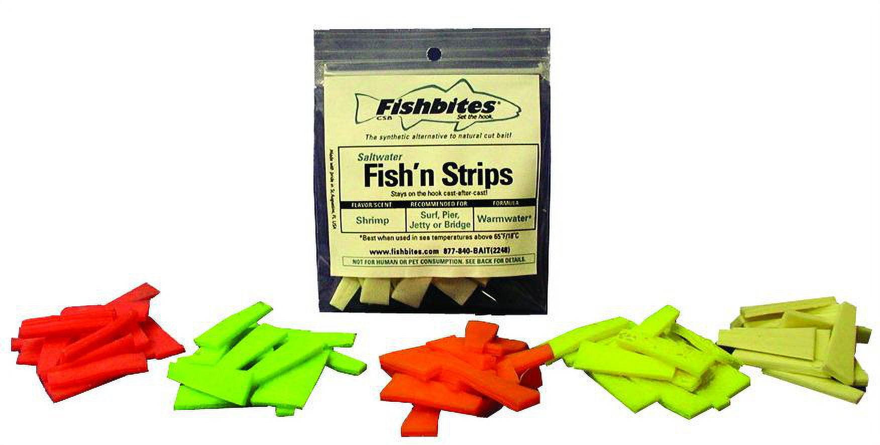 Fishbites 0001 Fish 'n' Strips Shrimp Longer Lasting Bait Strips ...