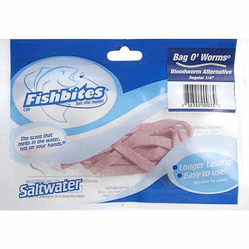 Fishbites Bag O' Worms Bloodworm Saltwater Fishing Bait, Bloodworm ...
