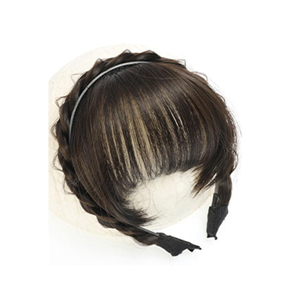 Fishbone Air Bangs Brown And Black (B)$ Wig Headband Air Bangs Female ...