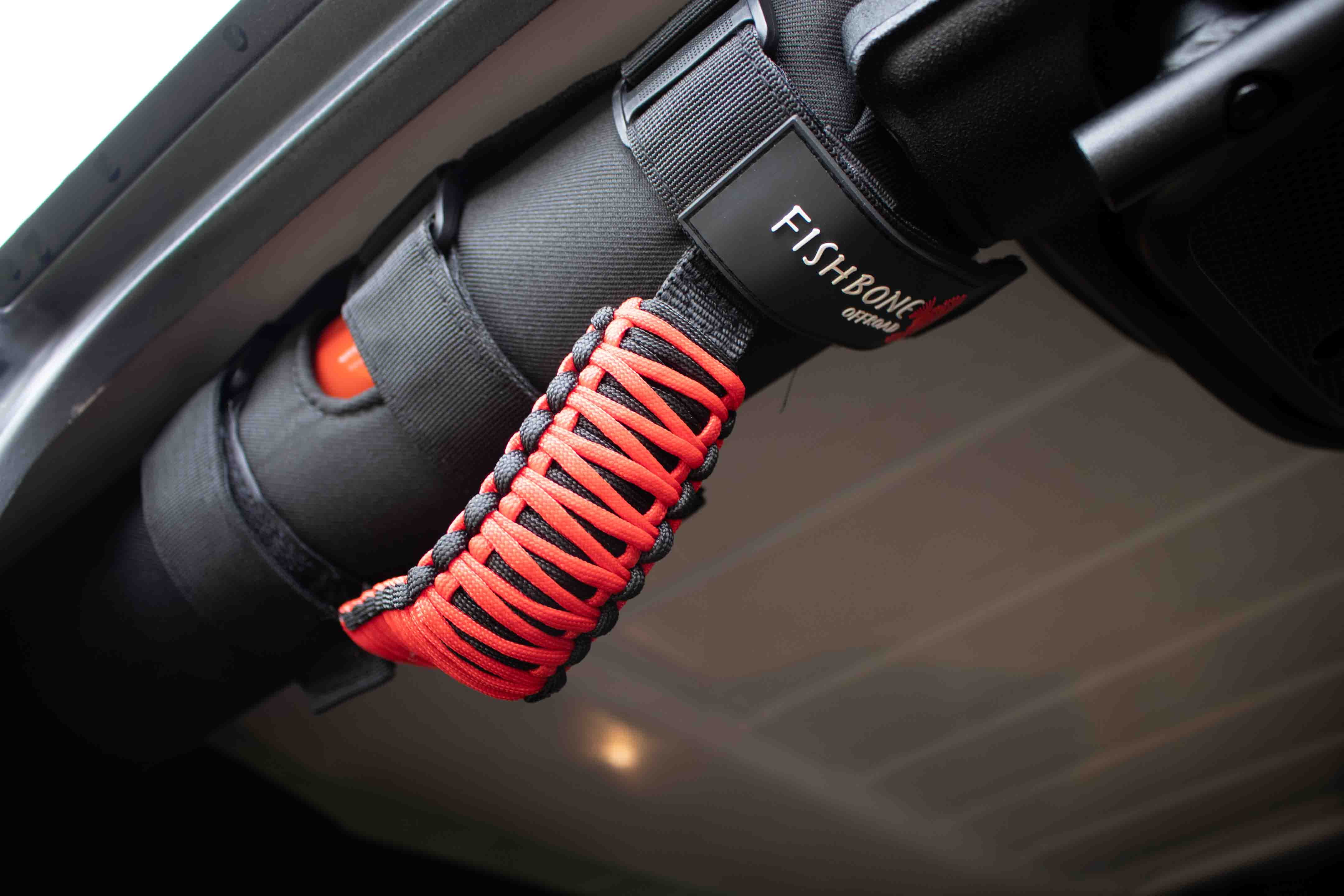 Fishbone Offroad Paracord Roll Bar Grab Handles (Red) - FB55280 ...