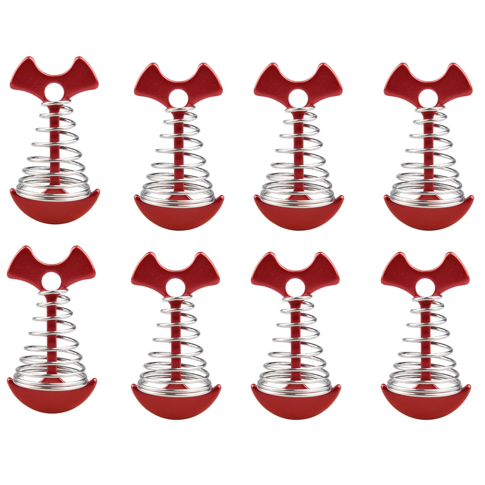 Fishbone Tent Stakes with Spring Rope Hook Cord Adjuster Tensioner Kit ...