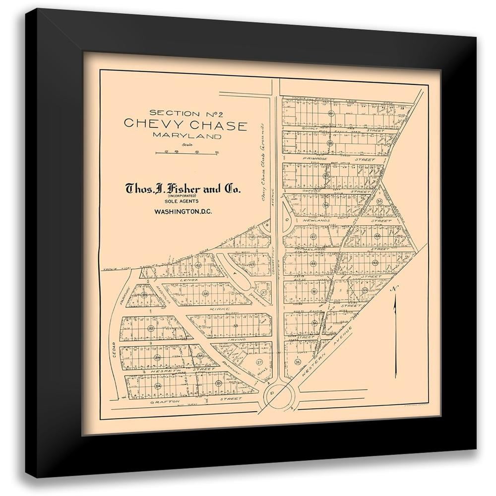 Fisher 15x16 Black Modern Framed Museum Art Print Titled - Chevy Chase ...