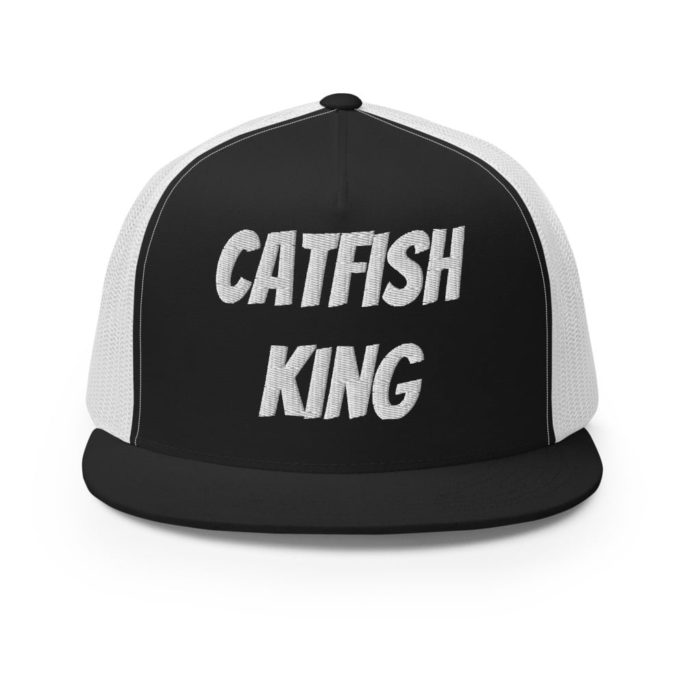 Fisher Angler Fishing Lover Trucker Cap, Catfish King- Embroidery ...