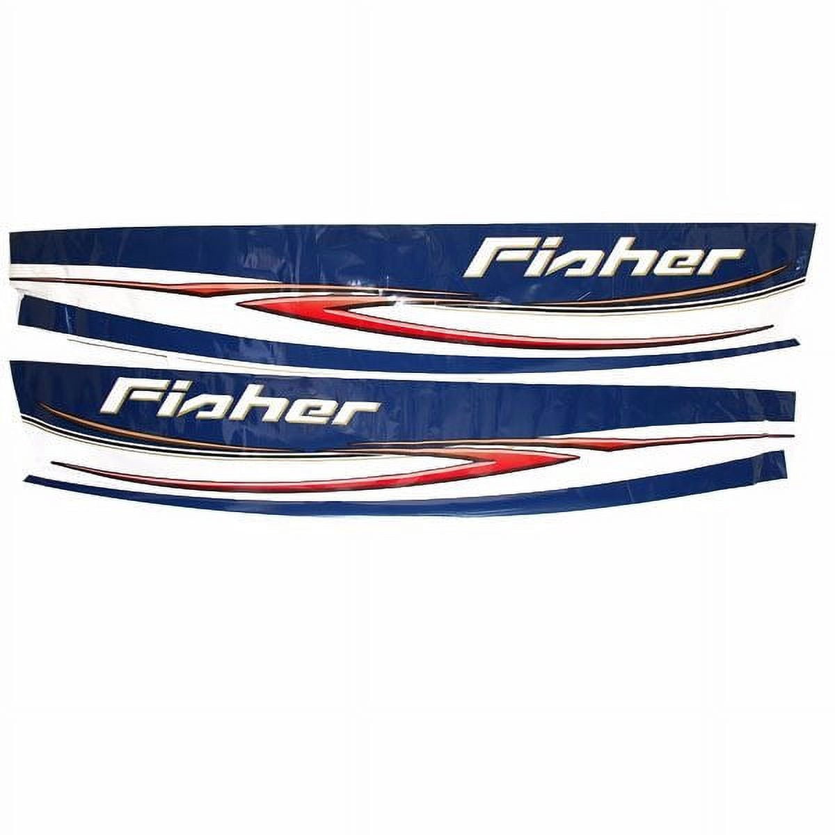 Fisher Boat Graphic Decals H186WT | 114 x 21 Inch Blue Red (Set of 2 ...