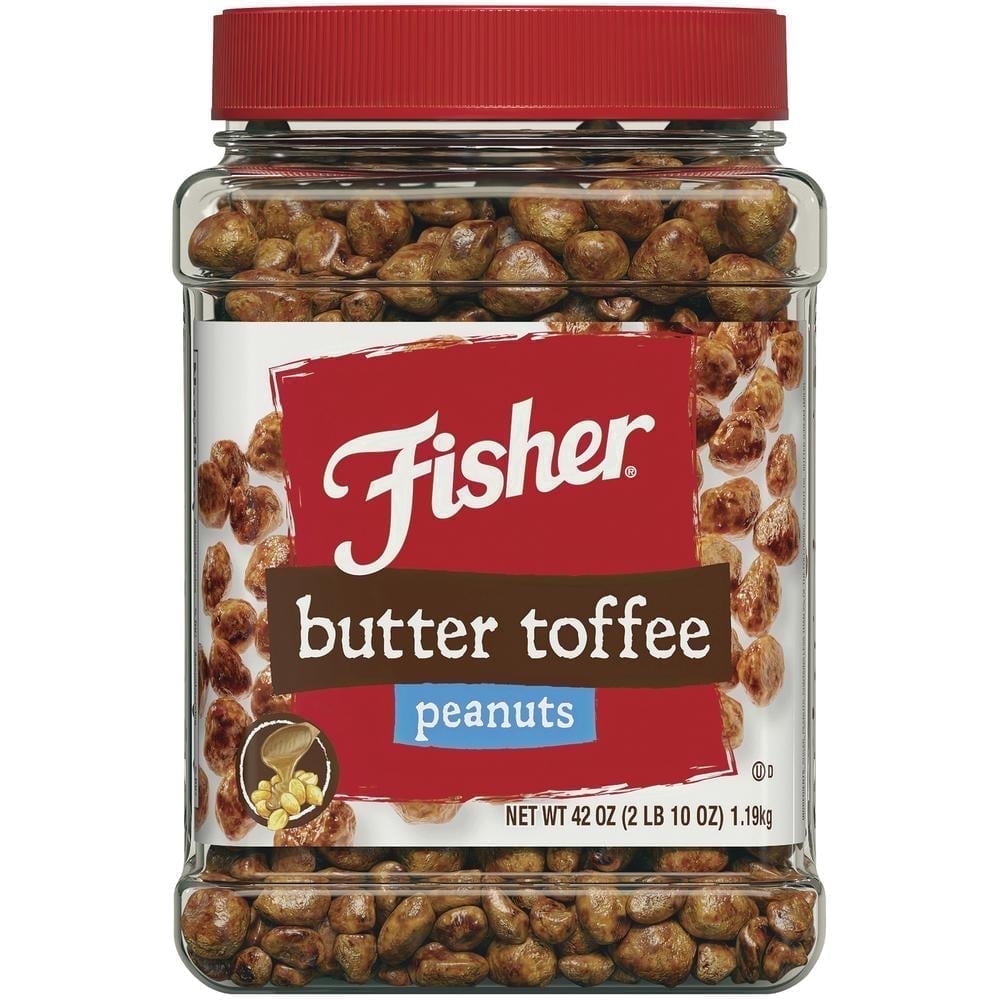Fisher Butter Toffee Peanuts, Sweet Crunchy High-Protein Snack, 42 ...