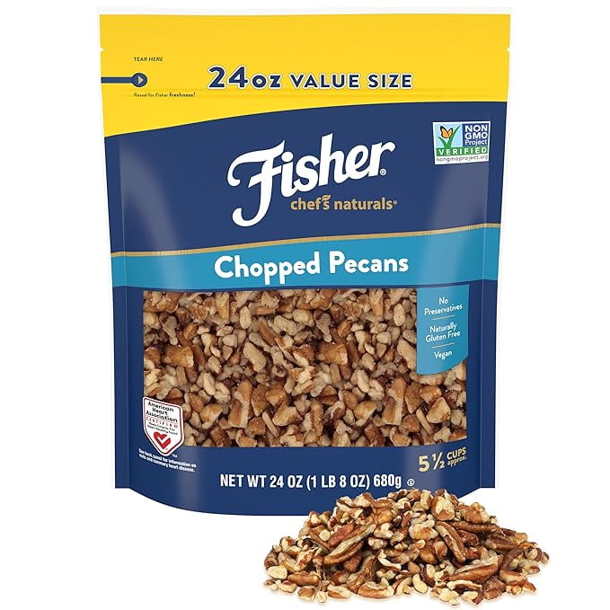 Fisher Chef's Naturals Unsalted Chopped Pecans 24 oz - Walmart.com